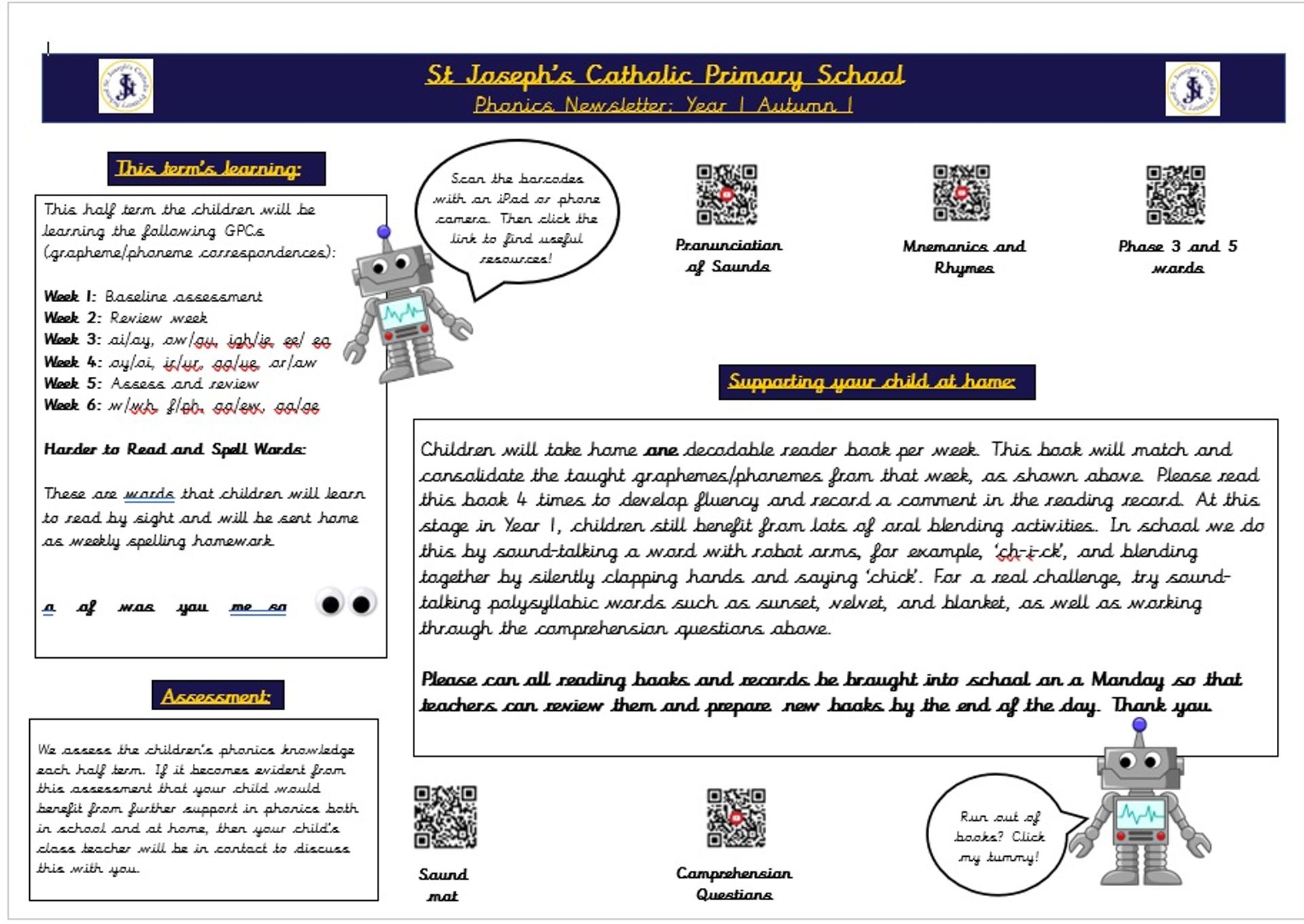 Phonics | St Joseph's Catholic Primary School