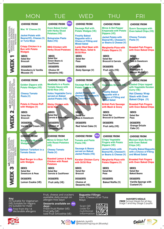 School Menu and Free School Meals Info | The Learning and Achieving ...