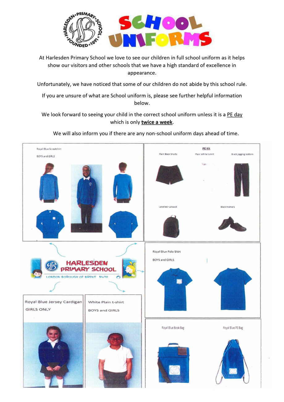School Uniform | Harlesden Primary School