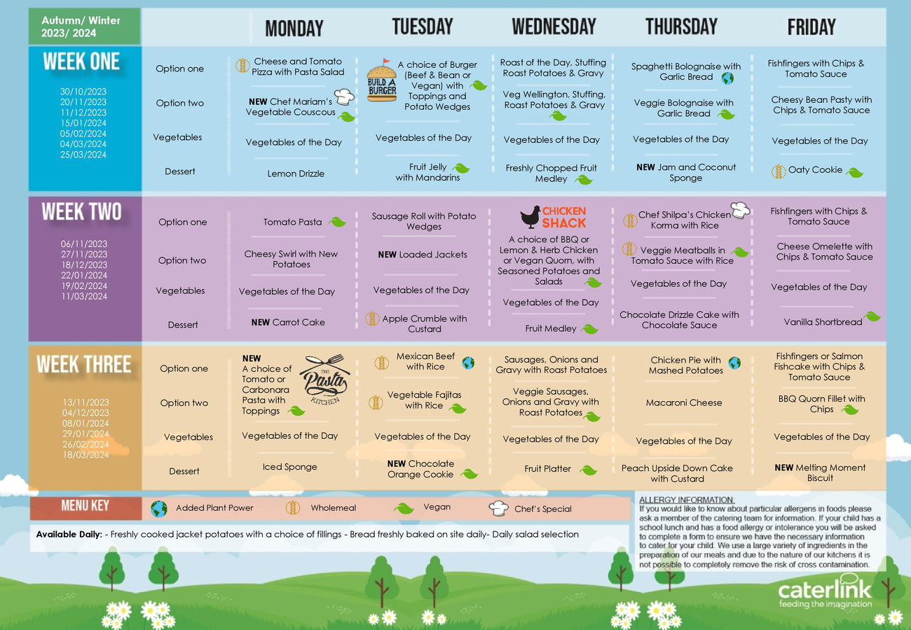 Lunch Menu | Harlesden Primary School