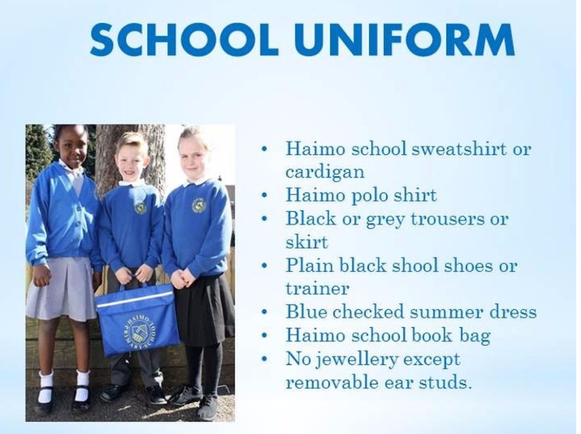 Uniform | Haimo Primary School